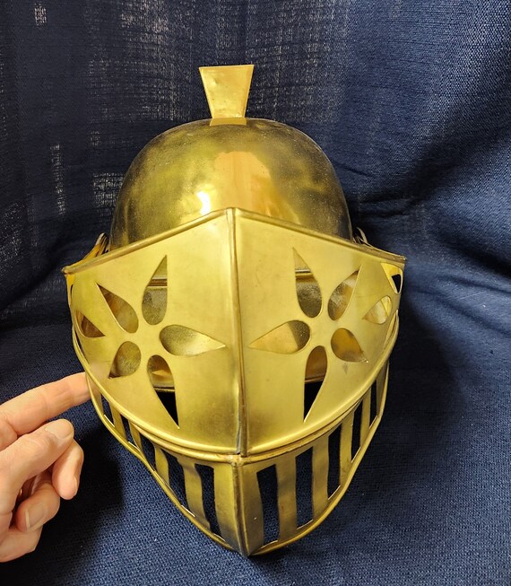 Vintage Replica Metal Medieval Knights Helmet - Gem