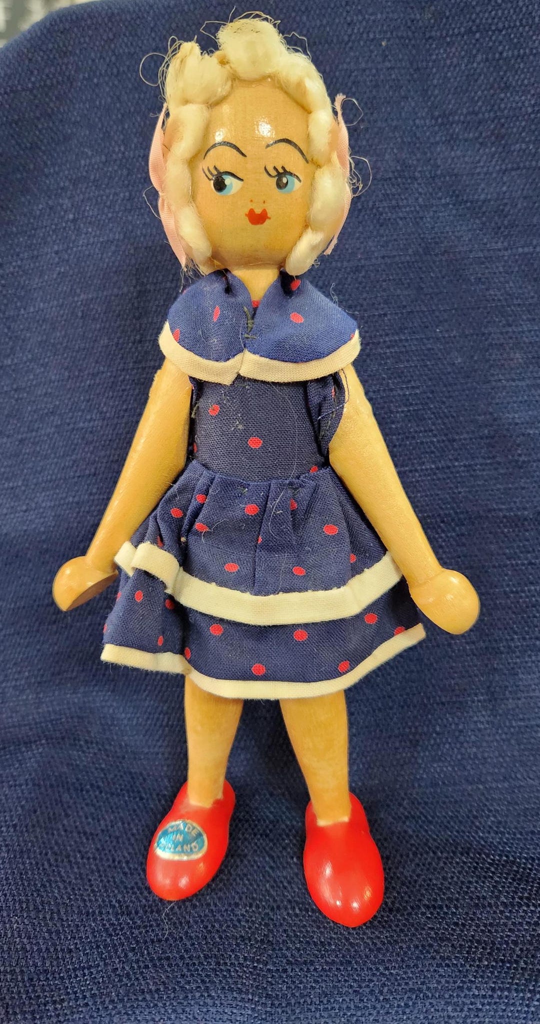 Vintage Polish Wood Peg Doll; 1970s Folk Art Doll; Made in Poland - Etsy