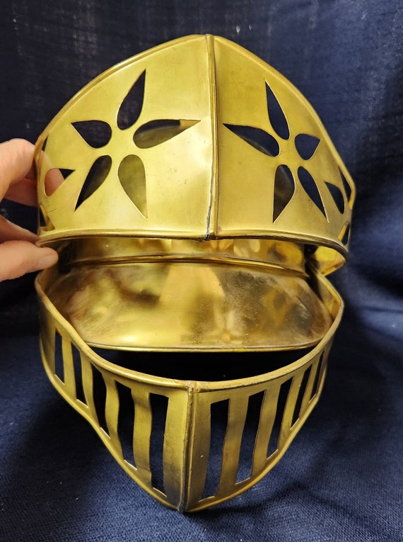 Vintage Replica Metal Medieval Knights Helmet - Gem