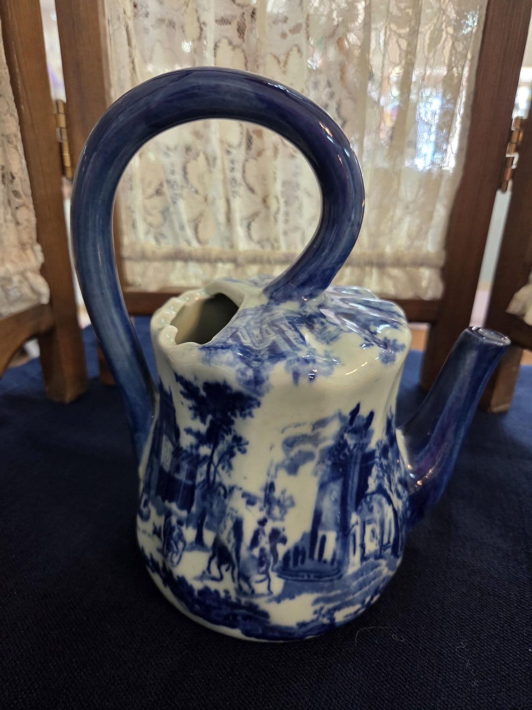 Antique Victoria Ware Ironstone Flow Blue Pitcher - Etsy