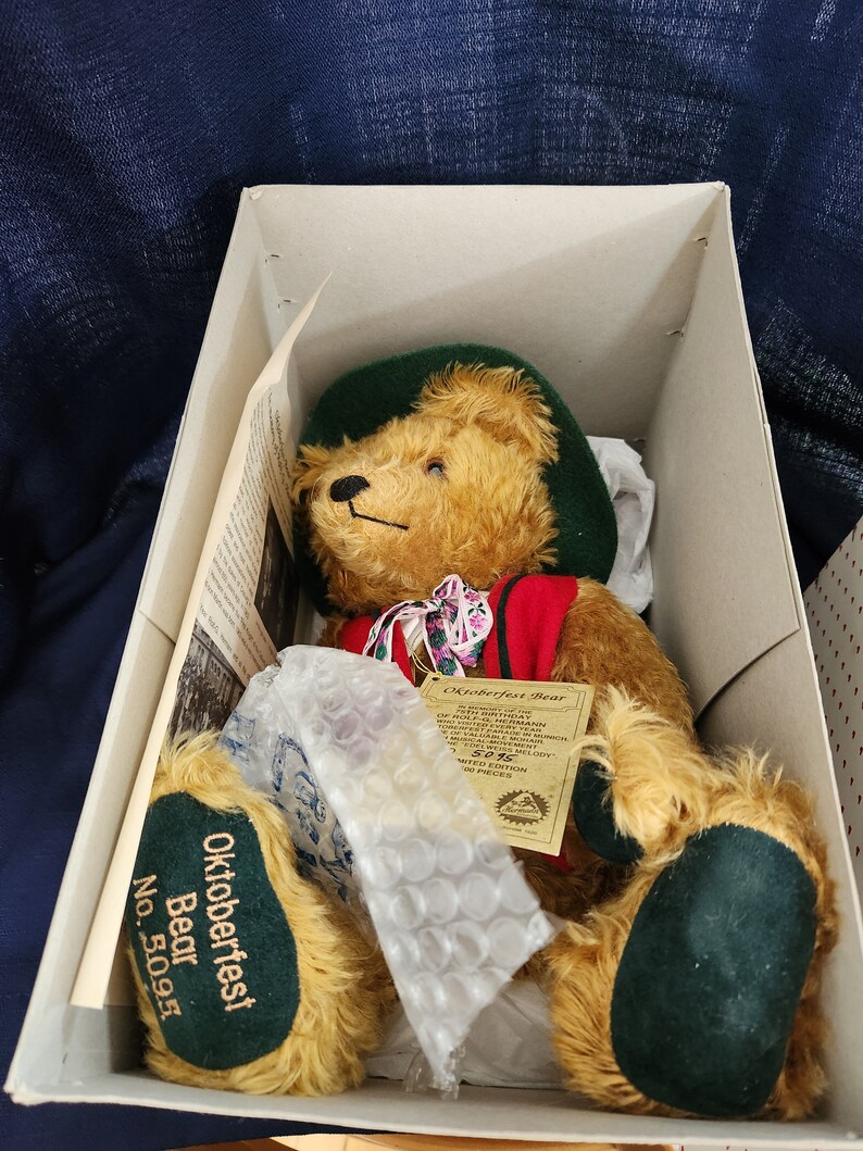 Vintage Hermann Teddy Bear; Oktoberfest Bear - Etsy