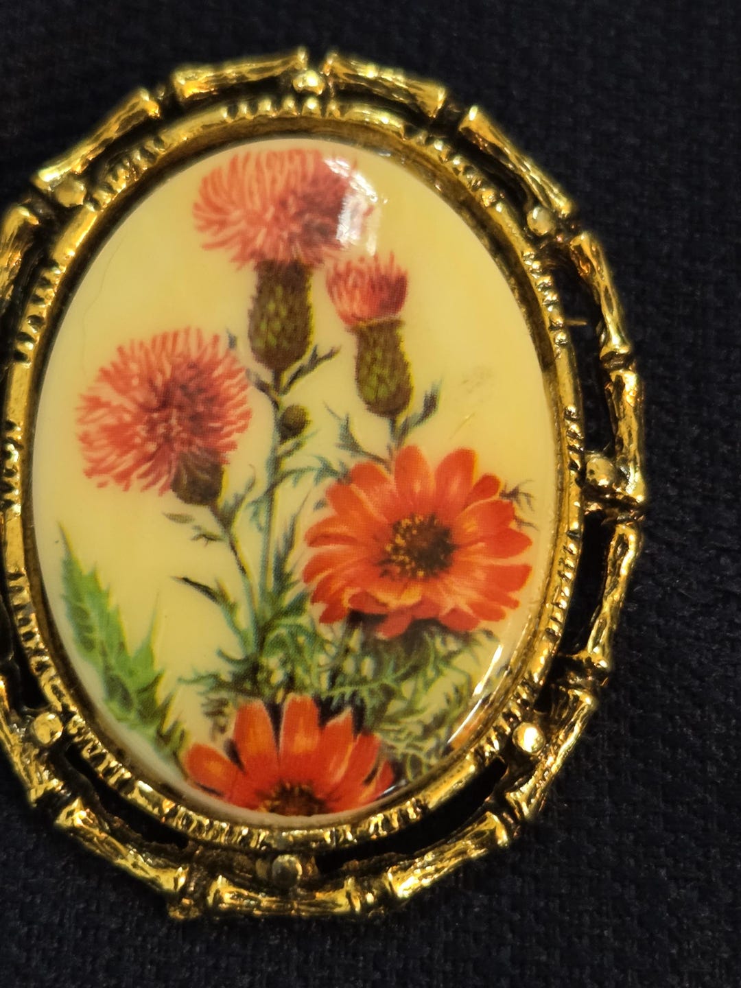 Vintage West Germany Sugared Floral Brooch - Etsy