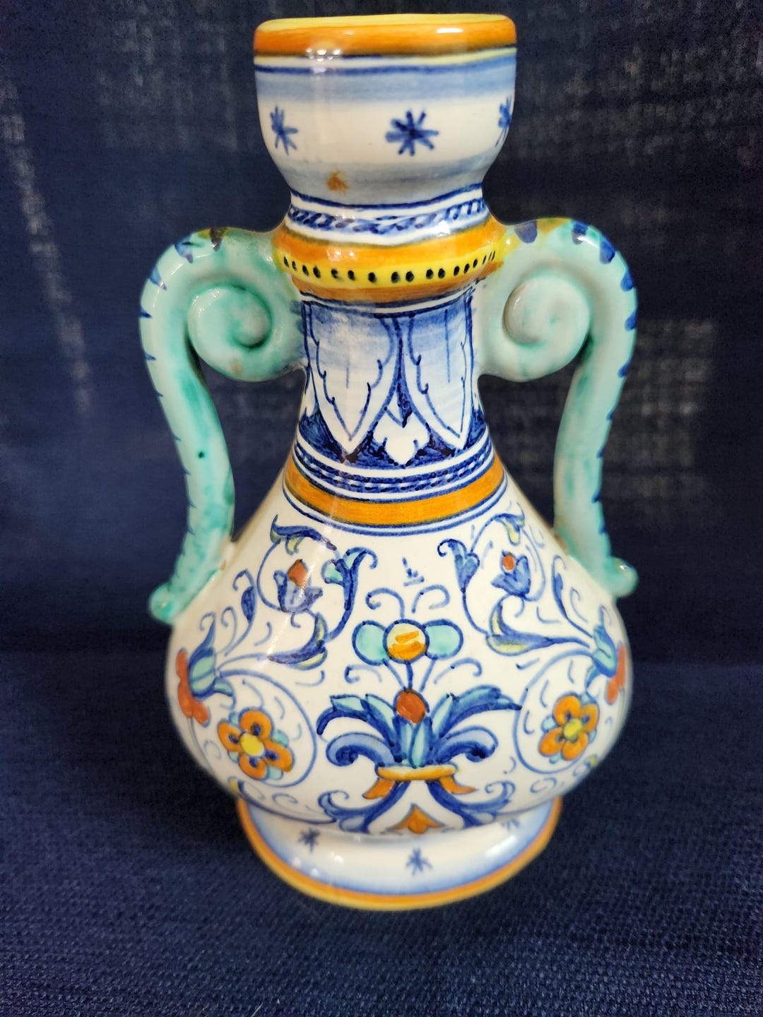Vintage Italian Deruta Vase - Etsy