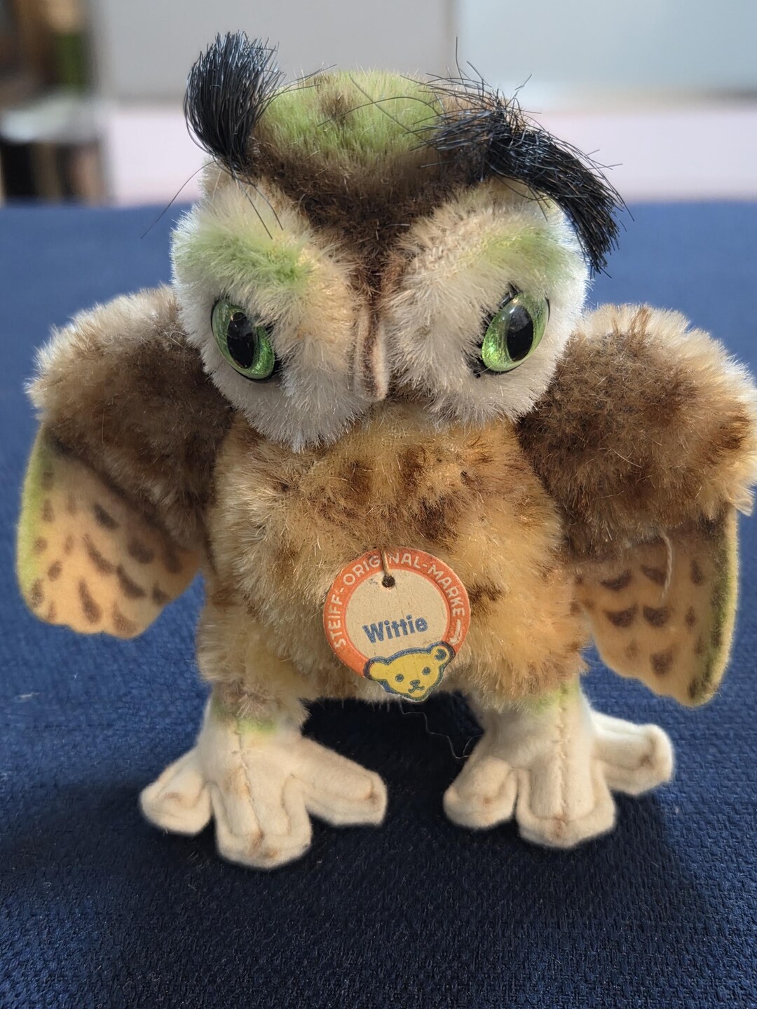 Vintage 1960's Steiff 4" Owl Wittie Made in Germany - Etsy