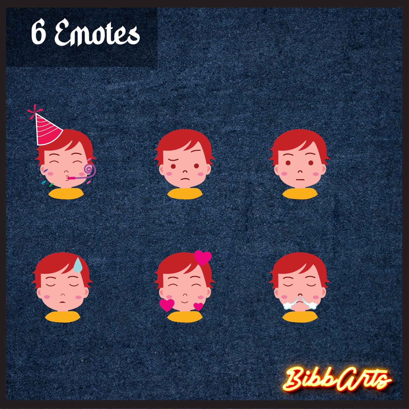 Cute Child Emotes for Twitch and Discord Boy Emotes for - Etsy