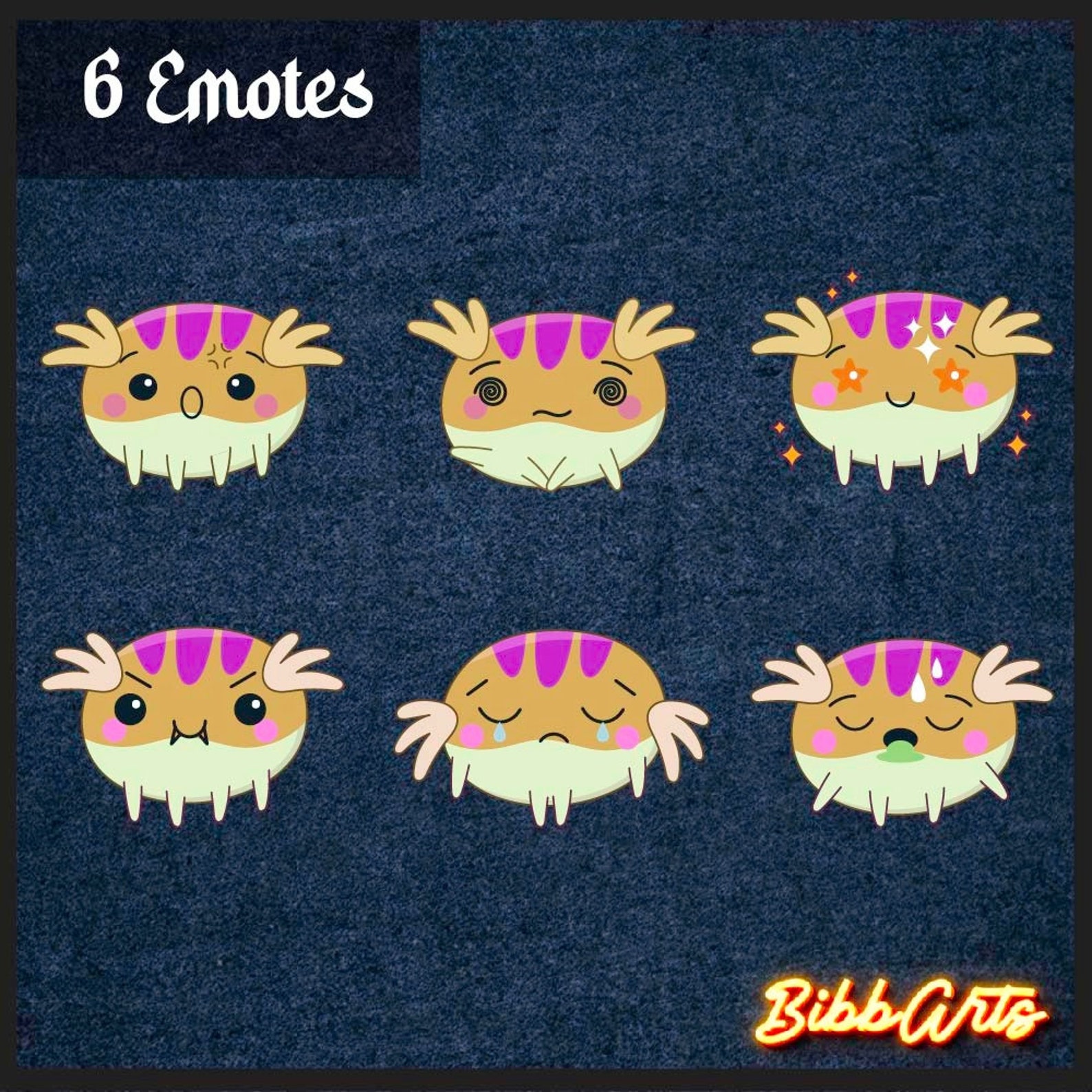 Puffer Fish Emotes for Twitch and Discord, Fish Emotes for Twitch and ...