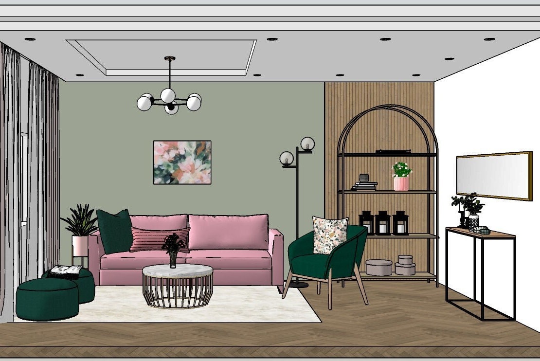 Emerald & Blush Glam Mood Board| Neutral | Readymade Mood Board ...