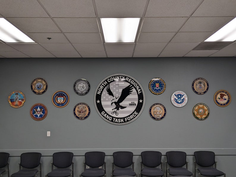 16” 3D Acrylic Military Emblem Wall Sign | Army, Navy, Air Force ...