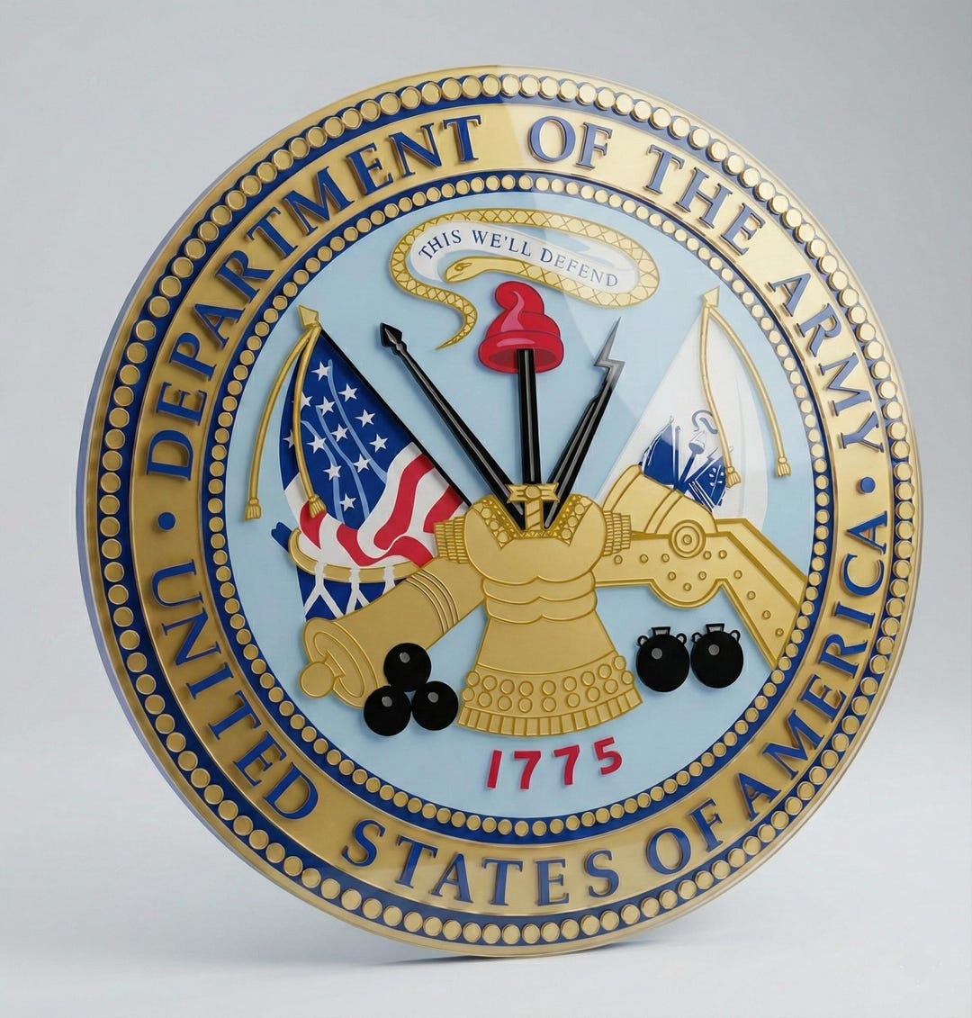 16” 3D Acrylic Military Emblem Wall Sign | Army, Navy, Air Force ...