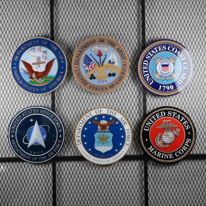 16” 3D Acrylic Military Emblem Wall Sign | Army, Navy, Air Force ...