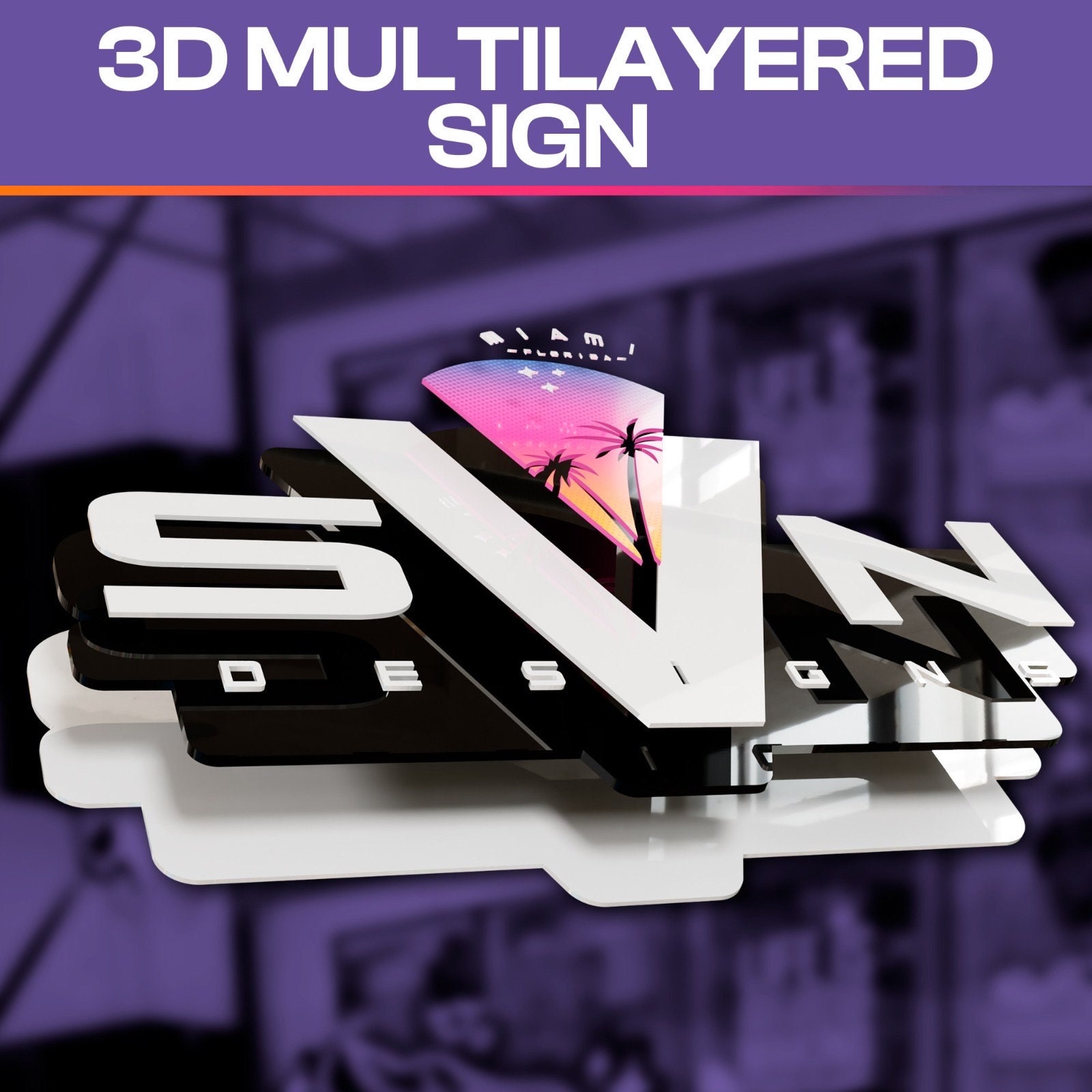 Custom Acrylic Signs, Multilayer 3d Business Sign, 3d Acrylic Signs for ...