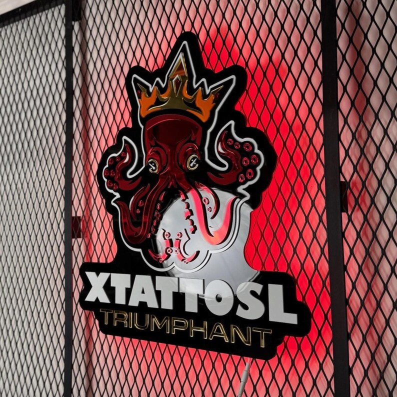 3D Acrylic Tattoo Signs – Custom Logo Wall Art for Tattoo Shops ...