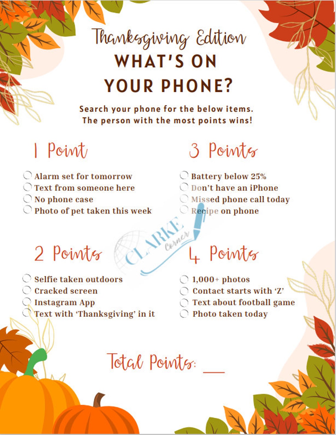 What's on My Phone Game 5 Holiday Bundle Scavenger Hunt Party Game ...