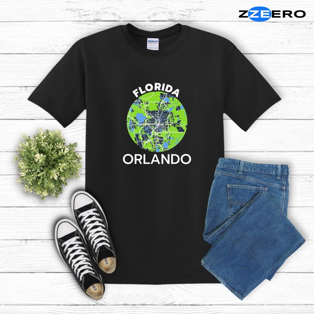 City Map T-shirt, Orlando Travel T-shirt, World Map Tee, Map T-shirt ...