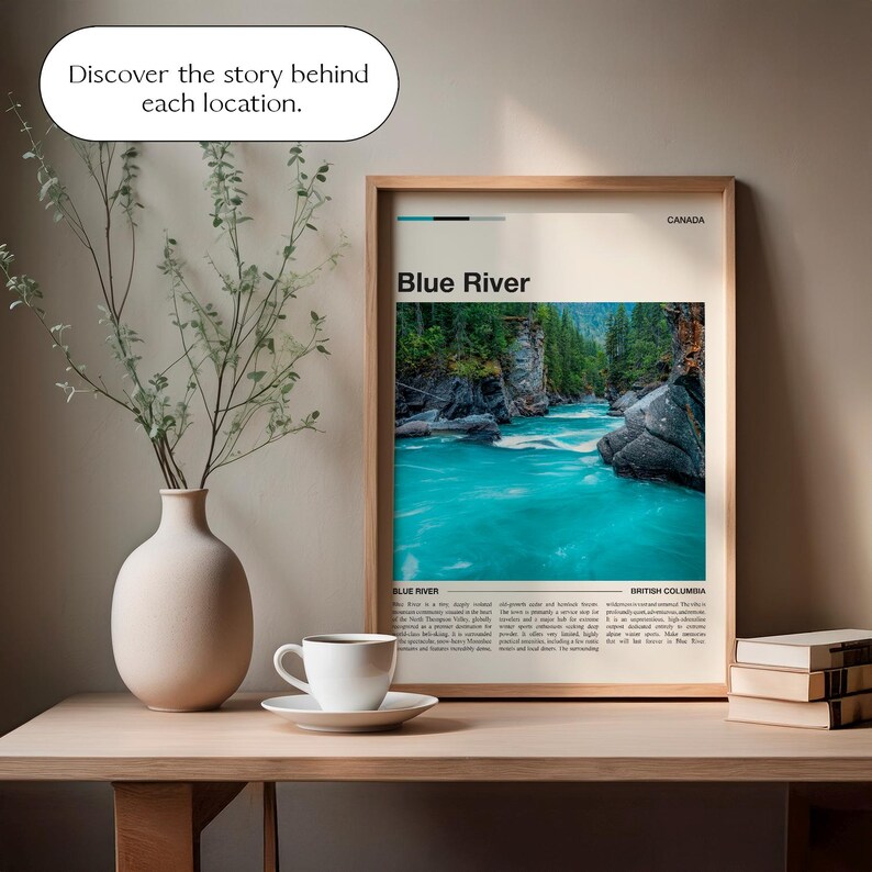Blue River British Columbia Ski Poster & Mountain Art - Etsy