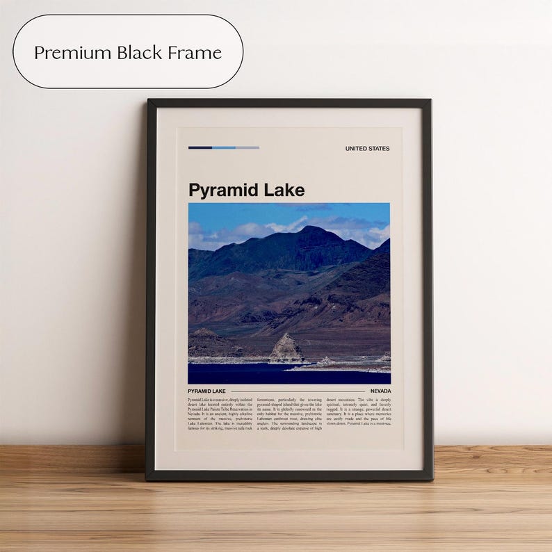 Pyramid Lake Nevada Travel Print - High Desert Wall Art - Etsy