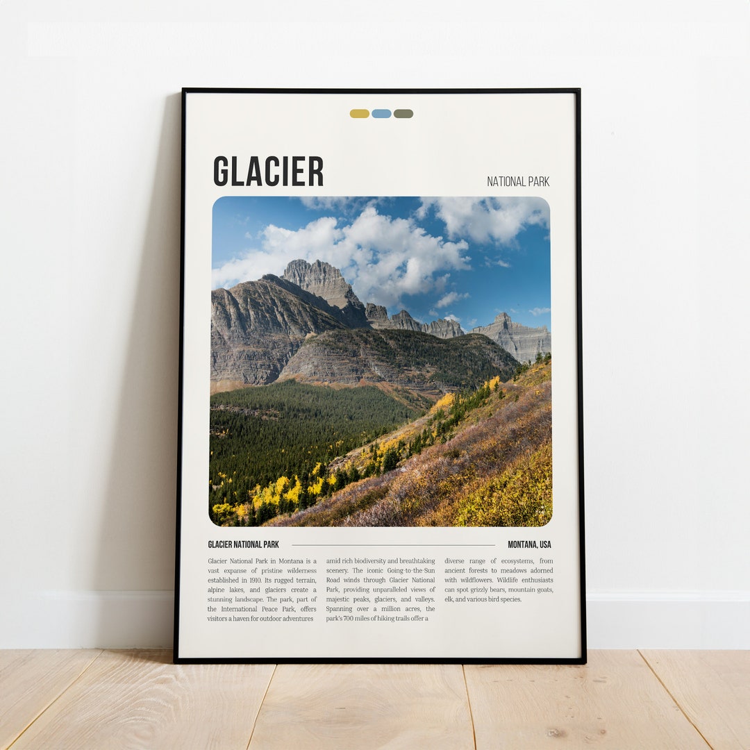 Glacier National Park Print | Glacier National Park Poster | Glacier ...
