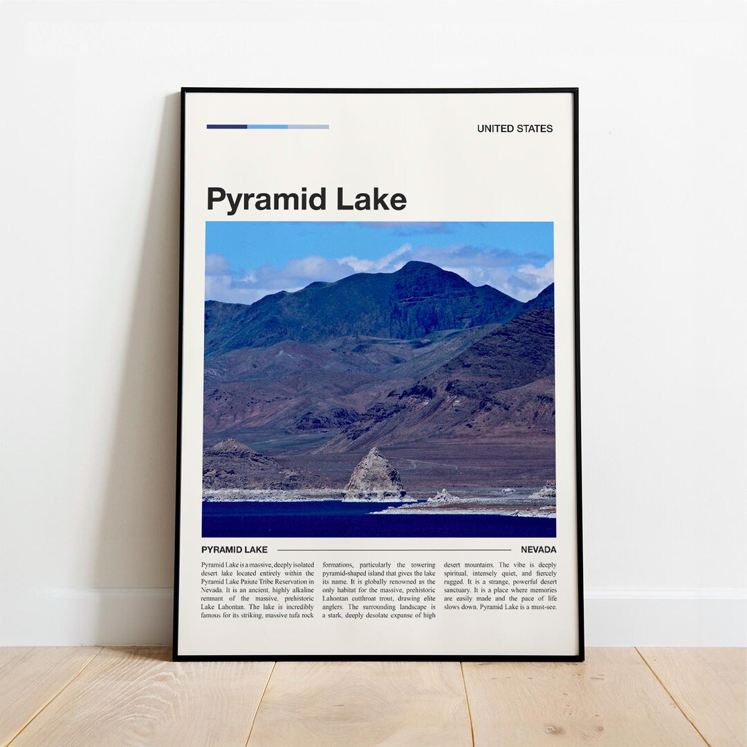 Pyramid Lake Nevada Travel Print - High Desert Wall Art - Etsy