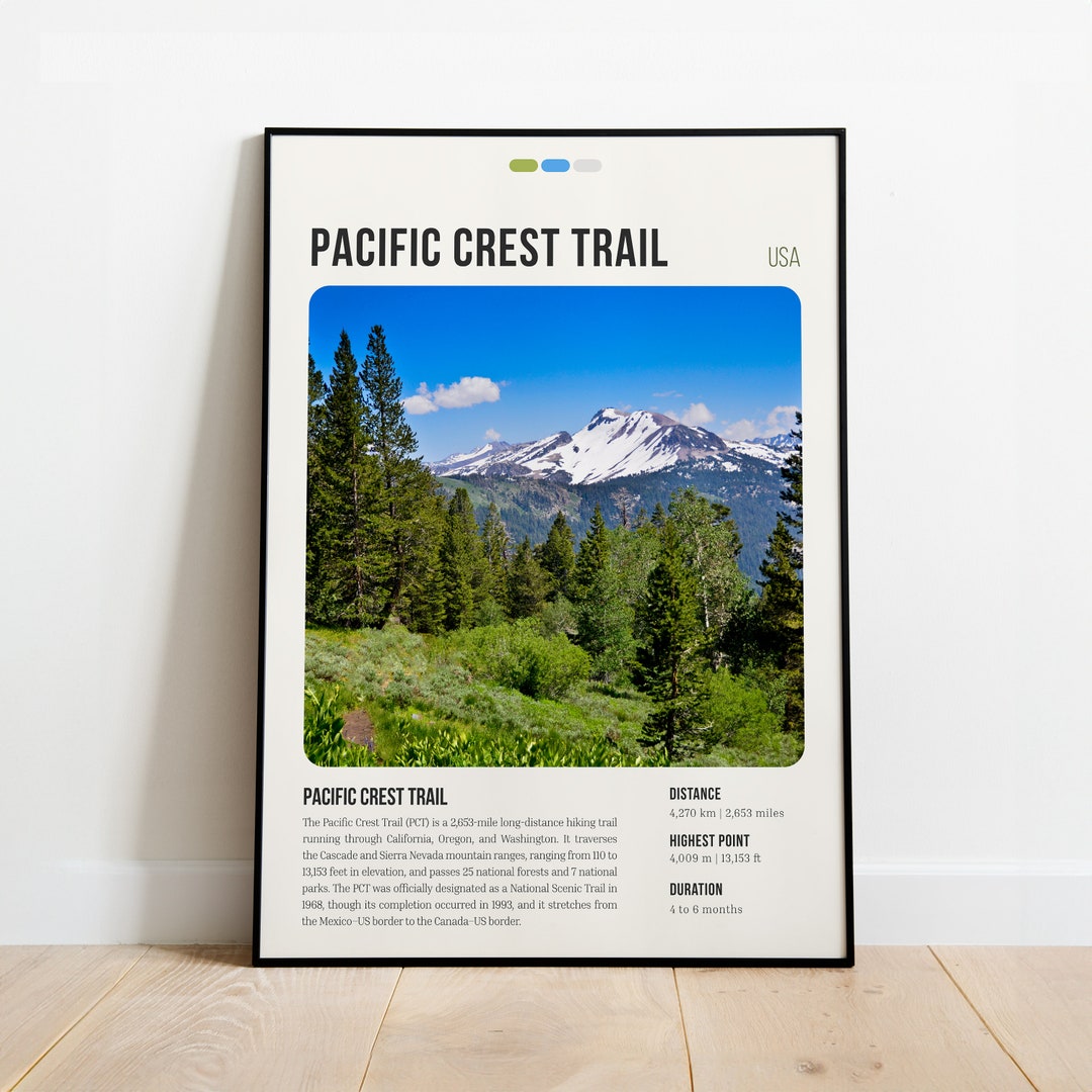 Pacific Crest Trail Print | Pacific Crest Trail Poster | Pacific Crest ...