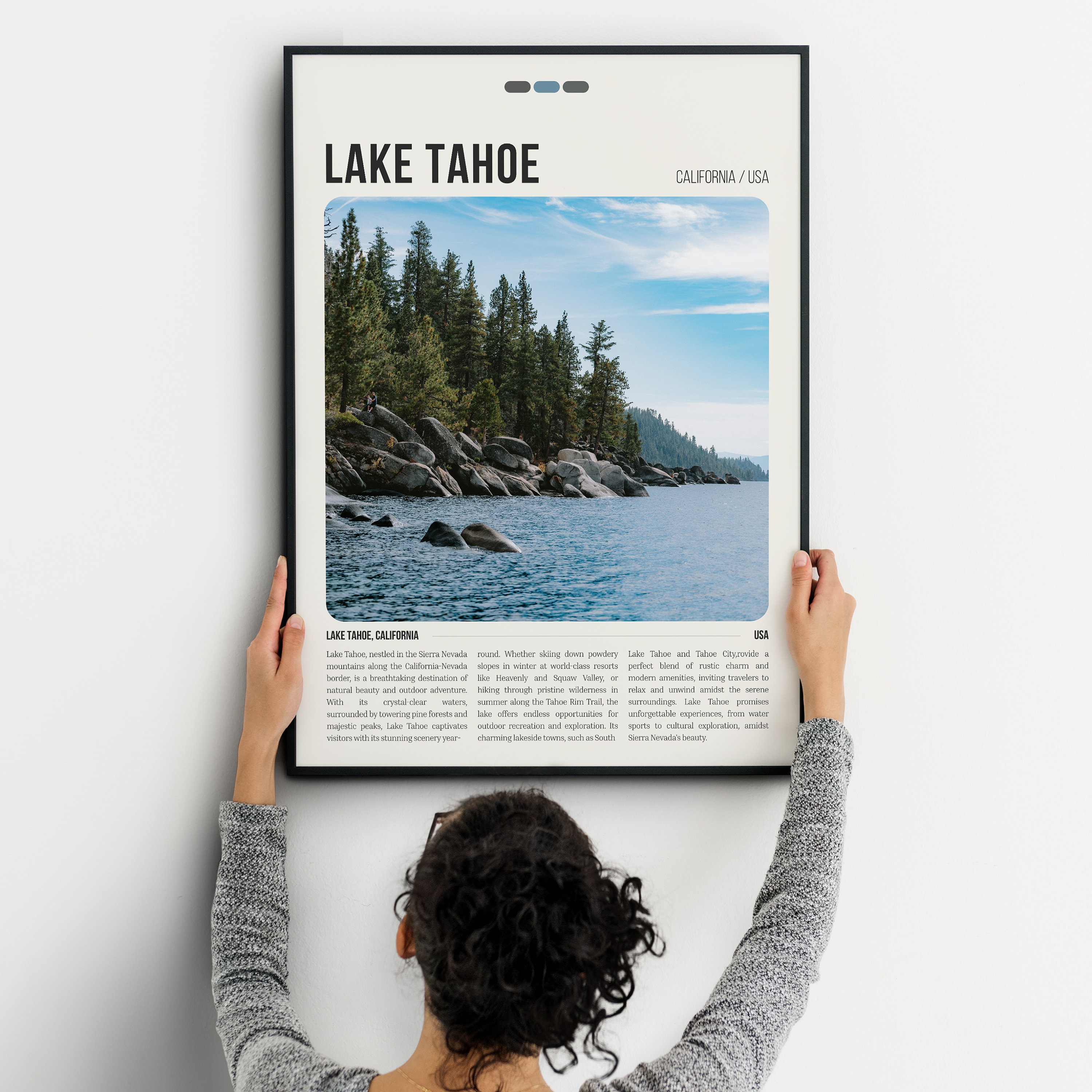 Lake Tahoe Print | Lake Tahoe Poster | Lake Tahoe Wall Art | Travel ...