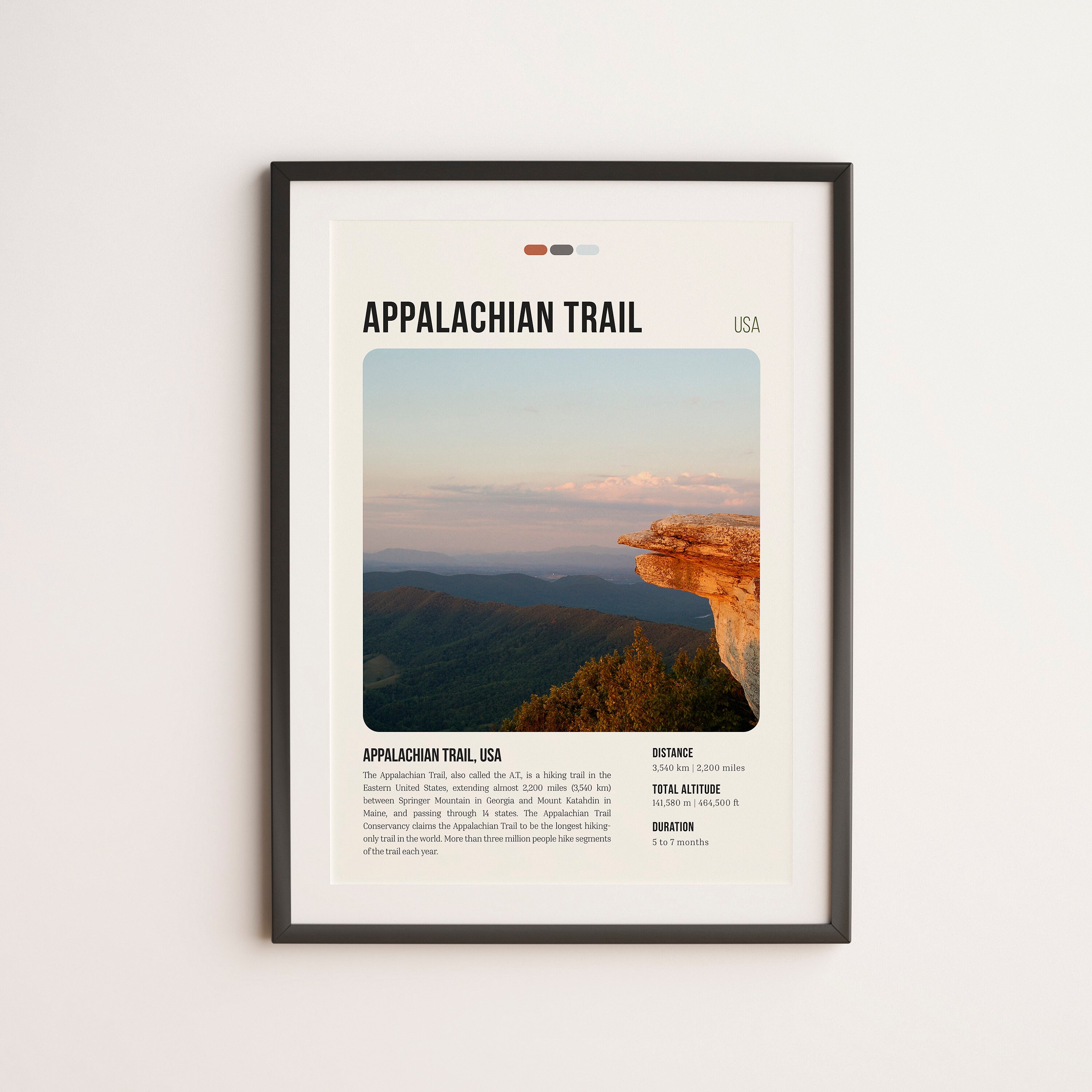 Appalachian Trail Print Appalachian Poster Appalachian Mountains Wall ...