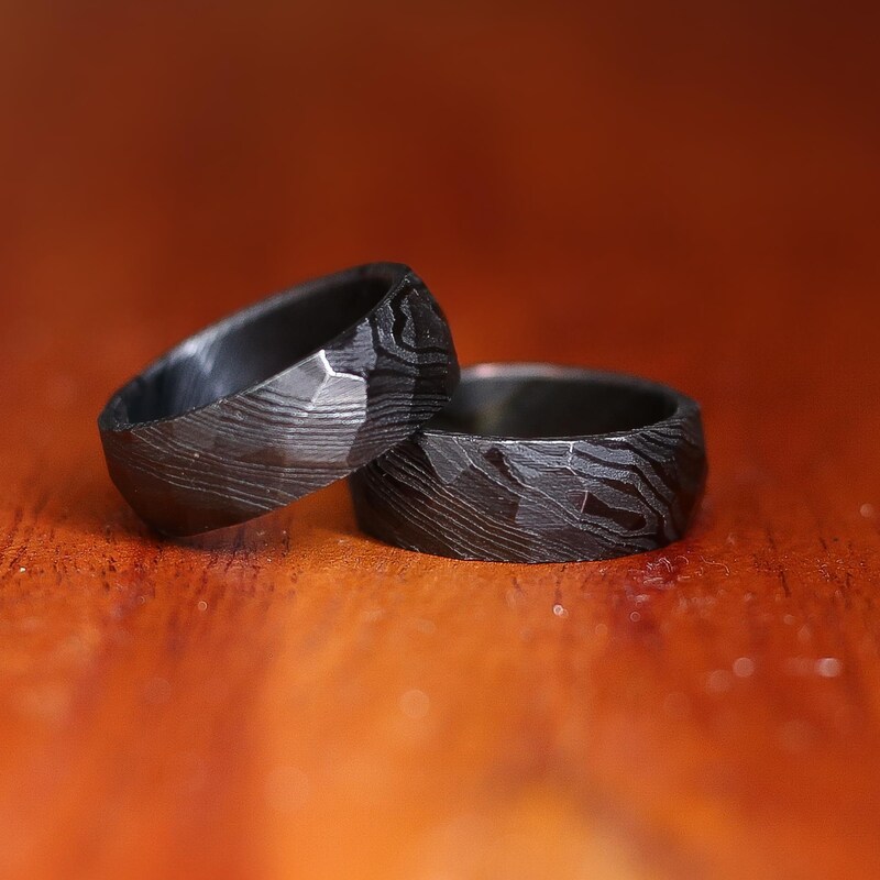 Damascus Steel Ring - Etsy