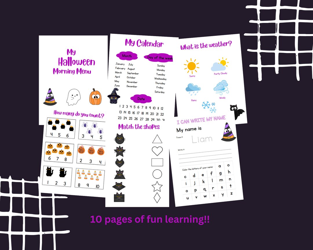 Halloween Morning Menu - Etsy