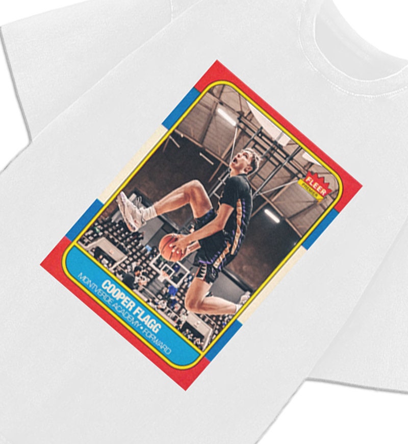 Cooper Flagg Rookie Card Fleer Vintage Basketball Style Men T-shirt - Etsy