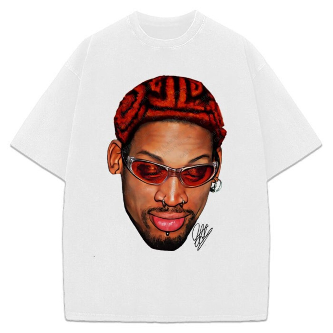 Dennis Rodman Zig Zag Red Hair Rodzilla Hollywood 90's Vintage Design T ...