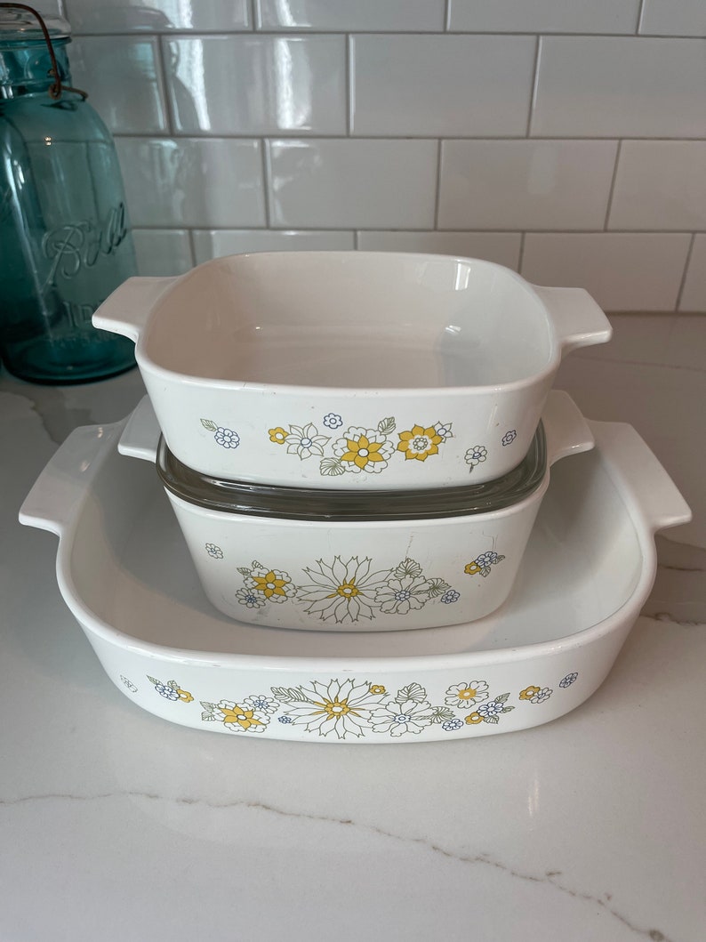 Vintage Floral Bouquet Corning Ware - Etsy