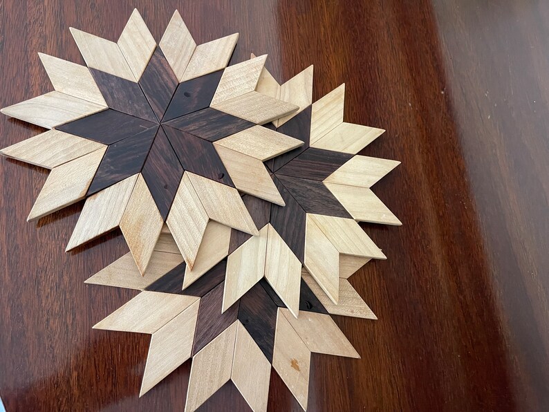 Set of 3 Wooden Star Trivet, Hot Pad - Etsy