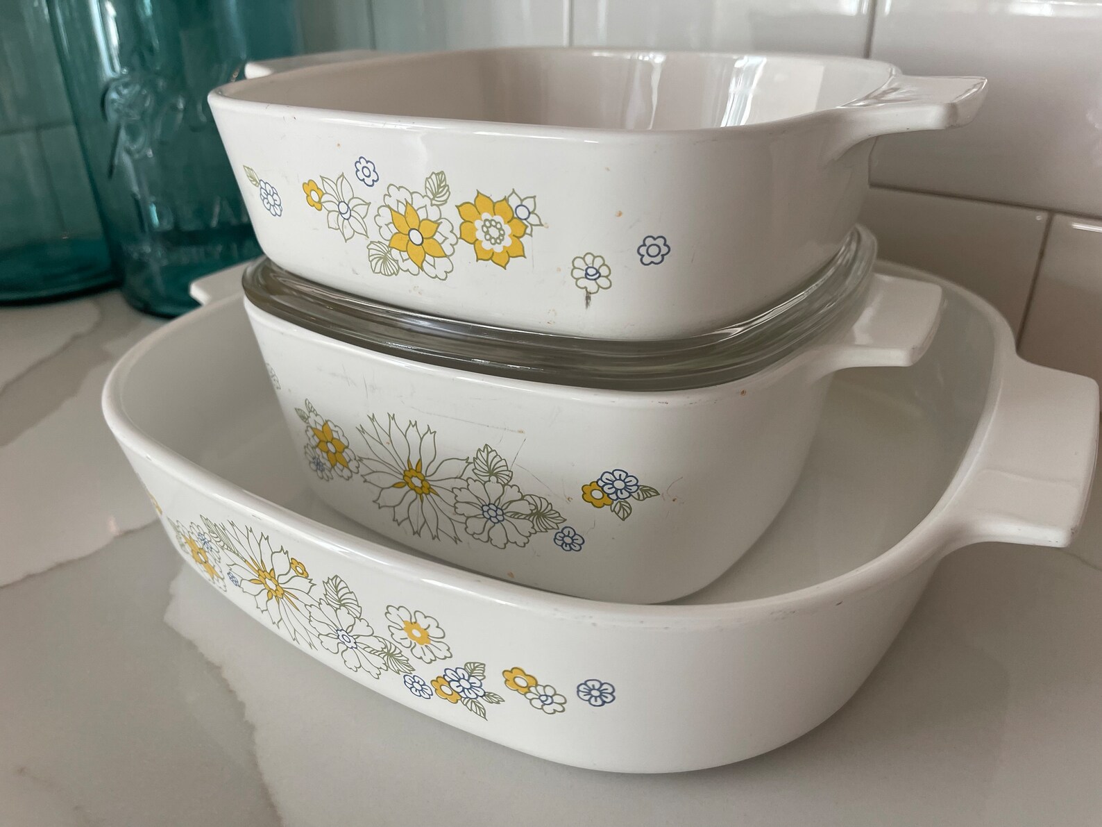 Vintage Floral Bouquet Corning Ware - Etsy