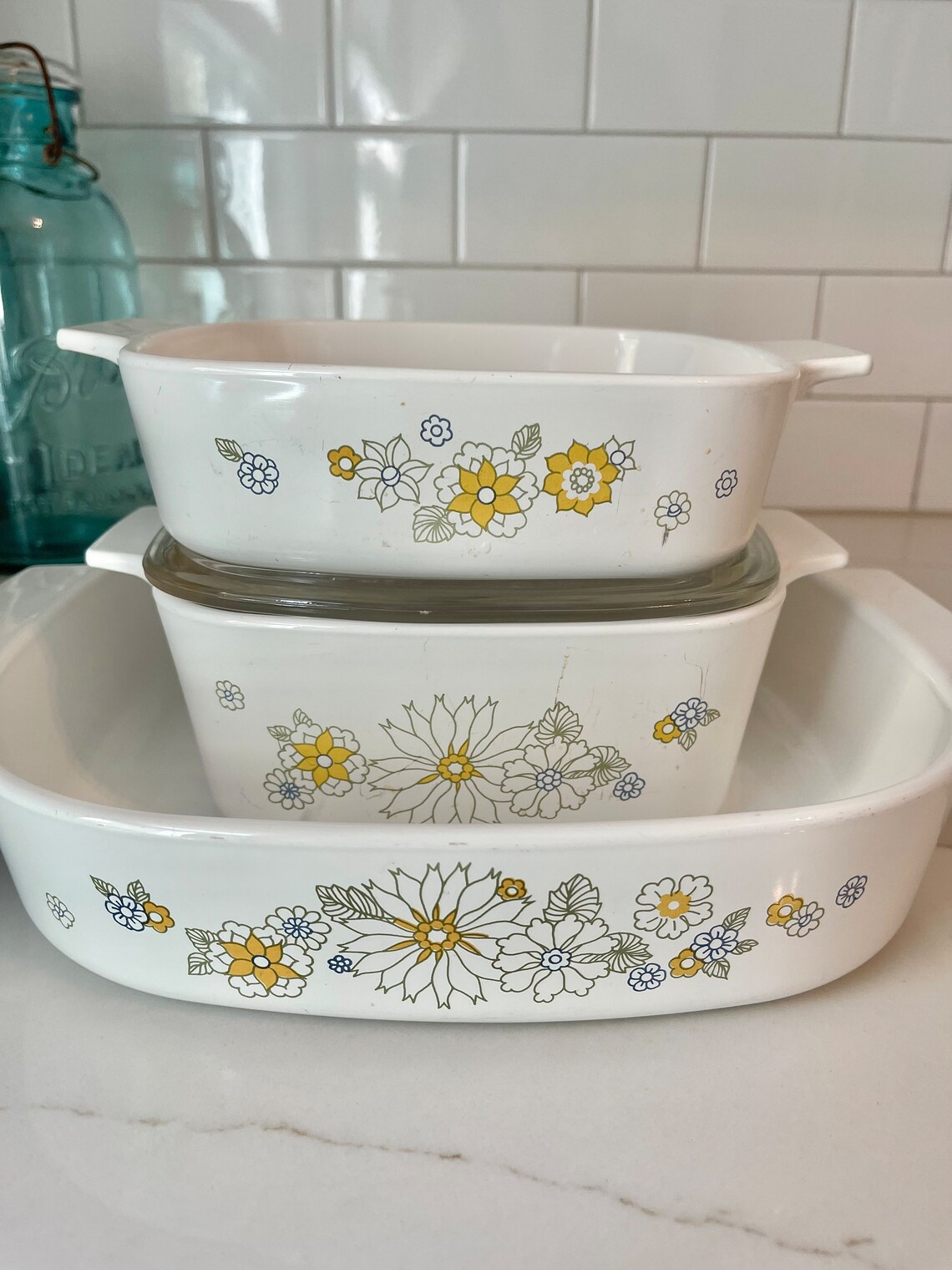 Vintage Floral Bouquet Corning Ware - Etsy
