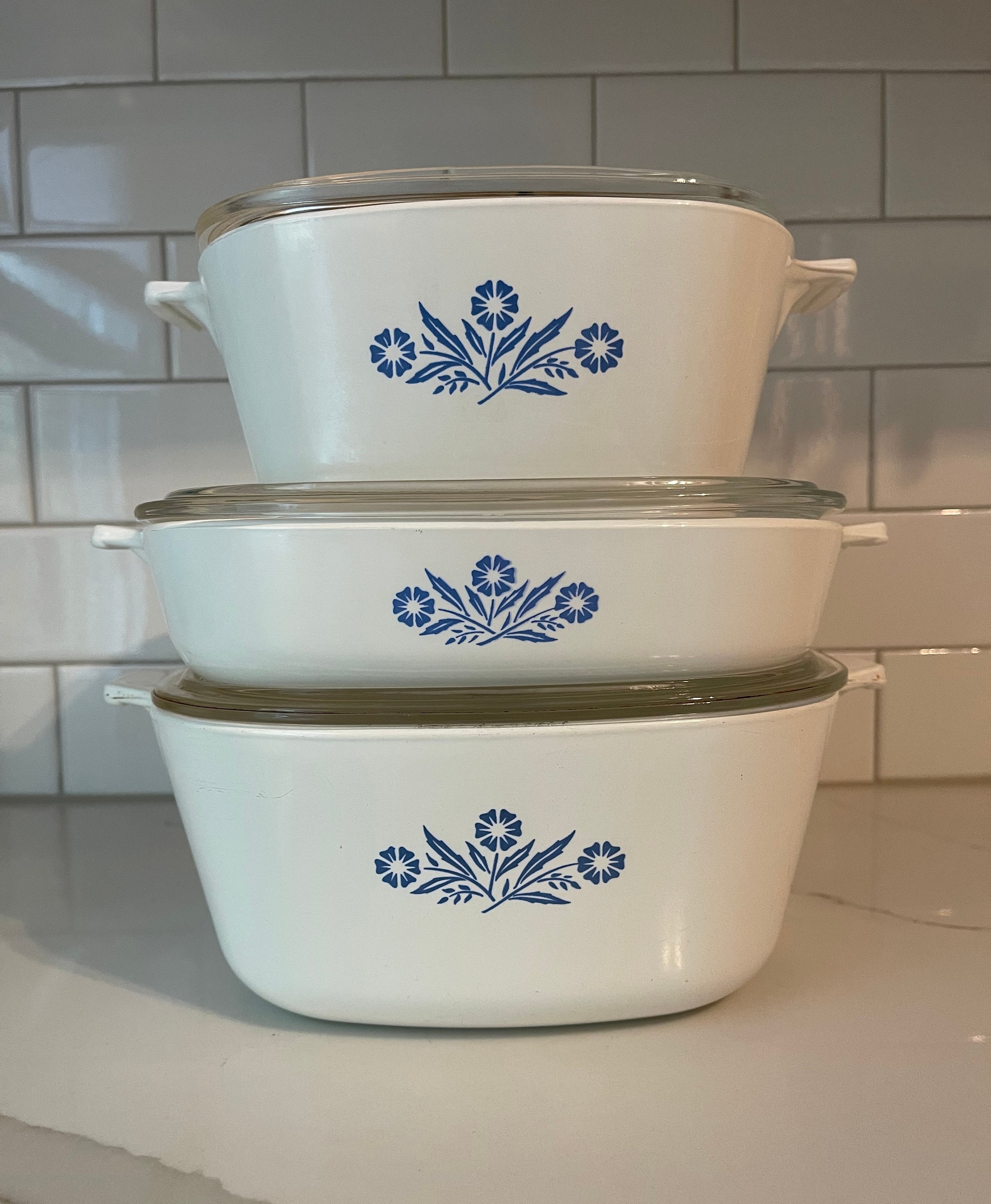 Vintage, Blue Cornflower Corning Ware, Casserole Set - Etsy