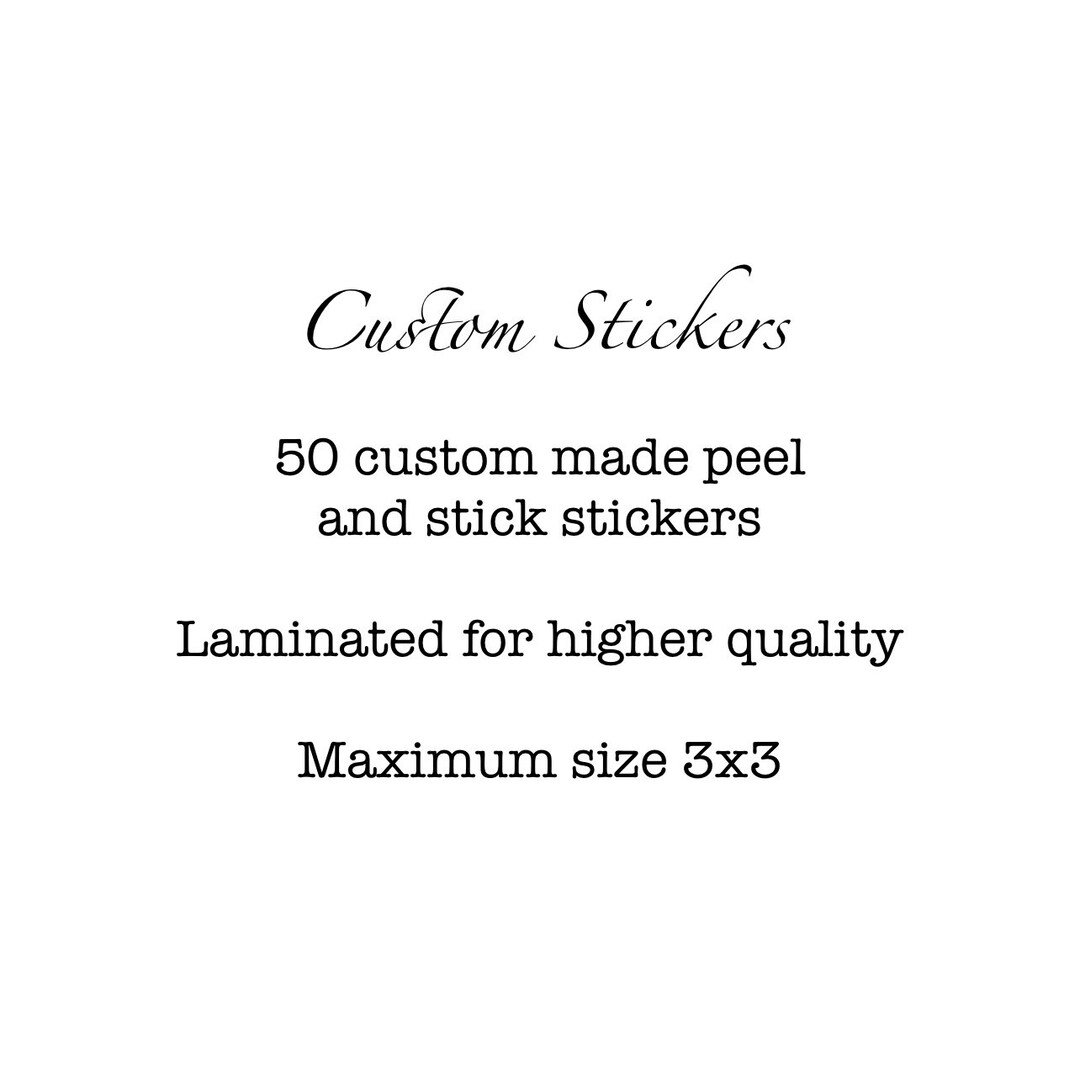 Custom Peel and Stick Stickers - Etsy