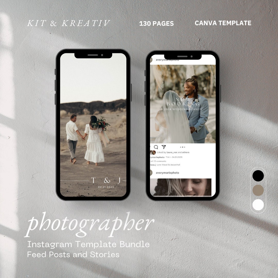 Photographer Instagram Template Bundle Minimal Photographer IG Story ...