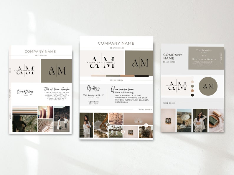 Brand Board Template Bundle for Brand Strategists Editable Canva ...