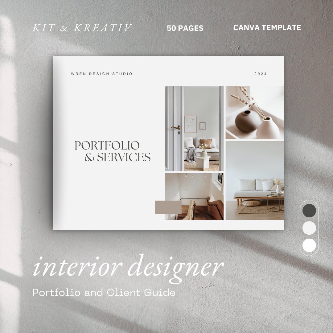 Interior Designer Portfolio Template Design Client Presentation ...