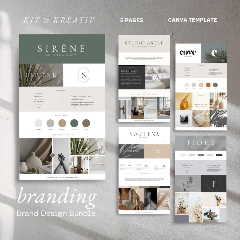 Brand Board Template Bundle for Brand Strategists Editable Canva ...