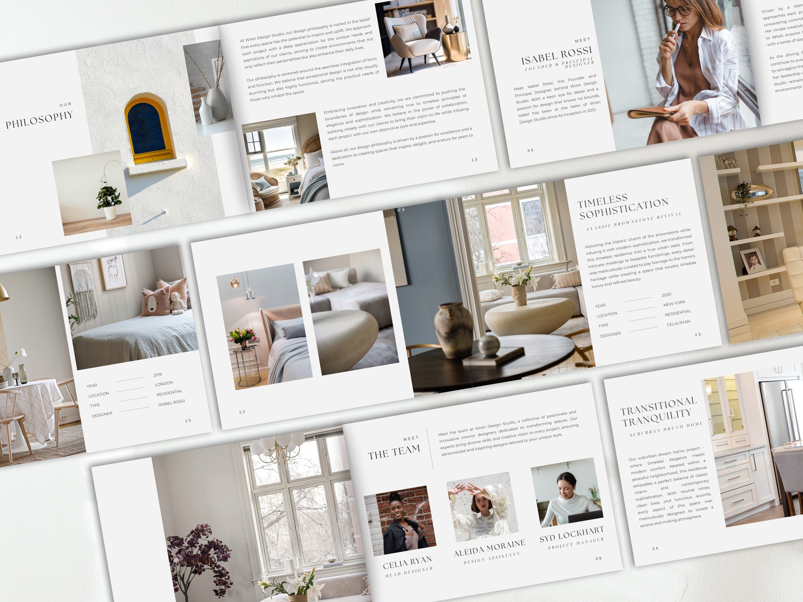 Interior Designer Portfolio Template Design Client Presentation ...
