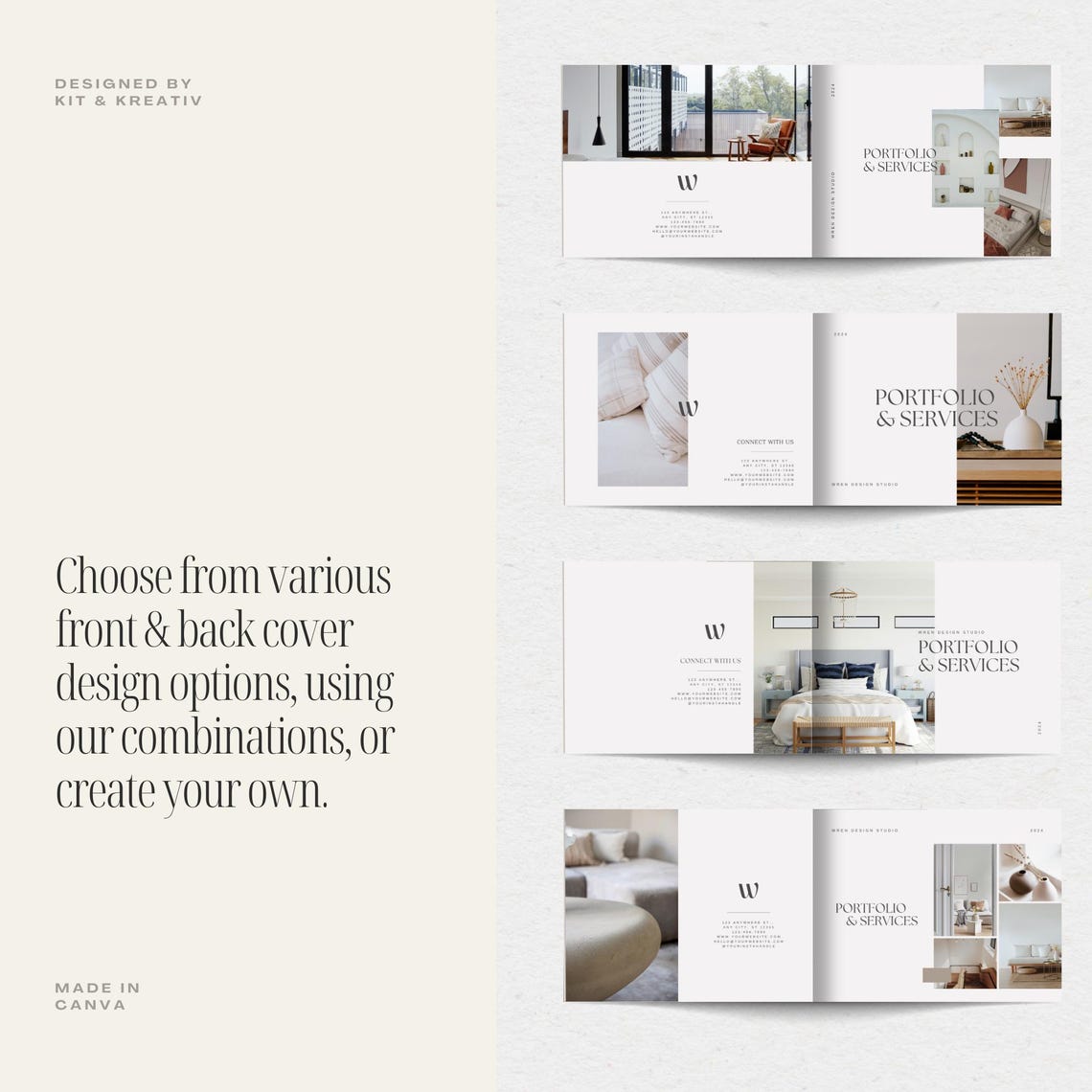 Interior Designer Portfolio Template Design Client Presentation Aesthetic Interior Design Canva ...
