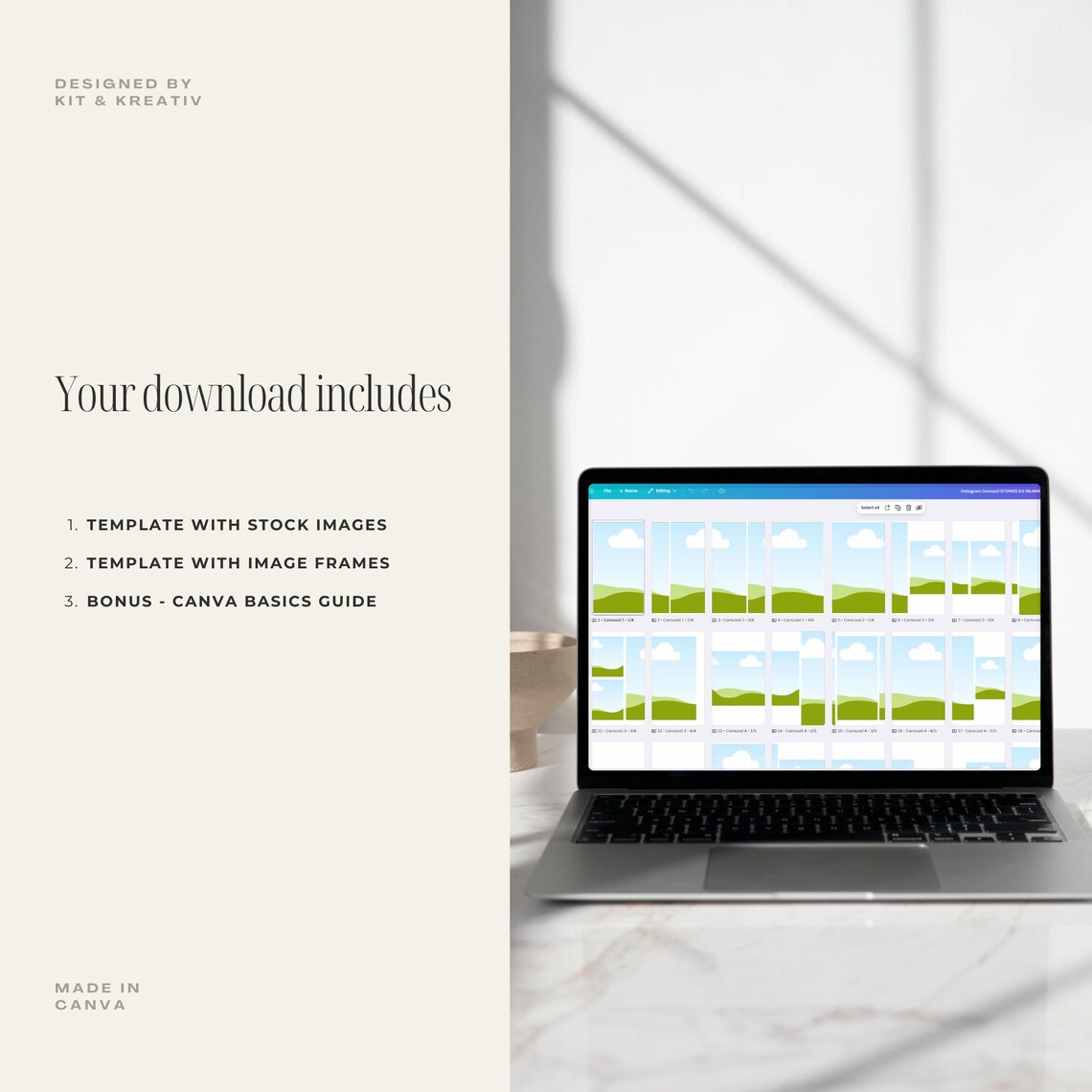Instagram Carousel Story Template Bundle Photographer Social Media ...