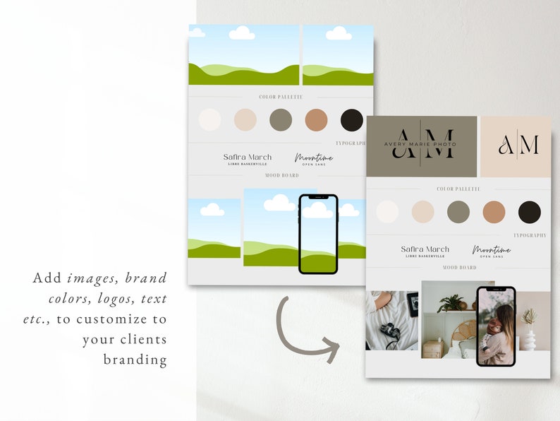 Brand Board Template Bundle for Brand Strategists Editable Canva ...