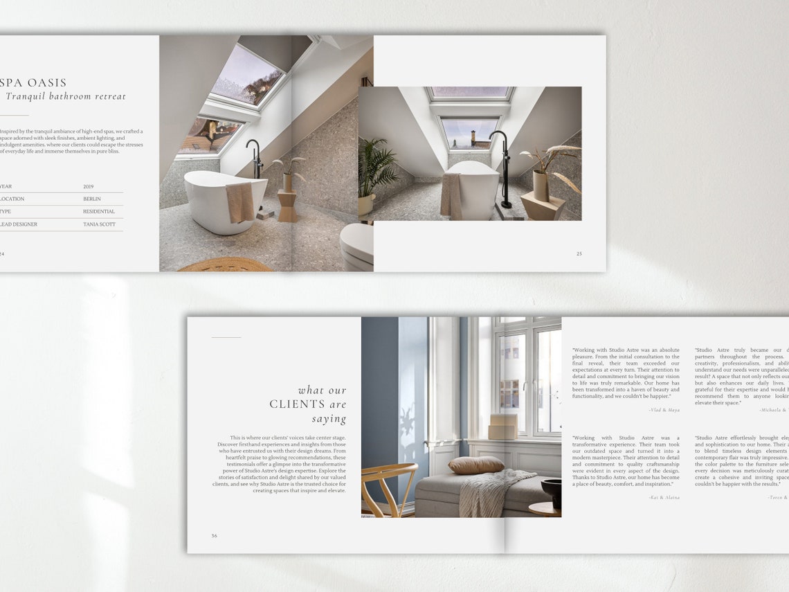 Interior Design Portfolio Minimal Aesthetic Designer Portfolio Template ...