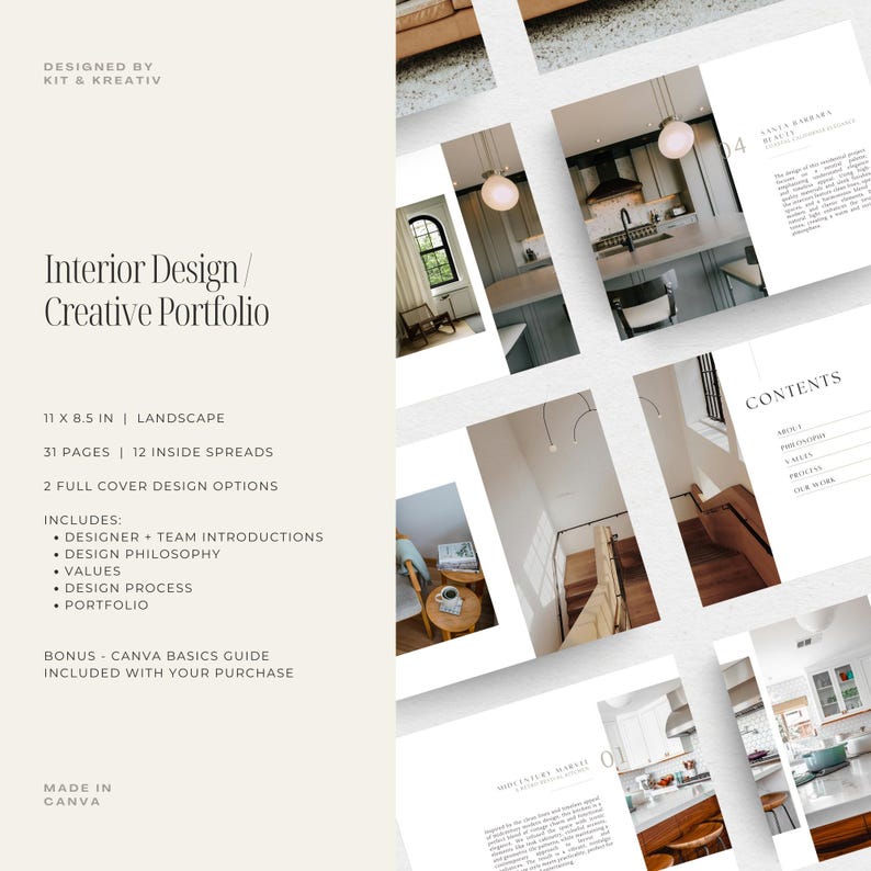Interior Design Portfolio Beautifully Designed Client Guide Interior ...