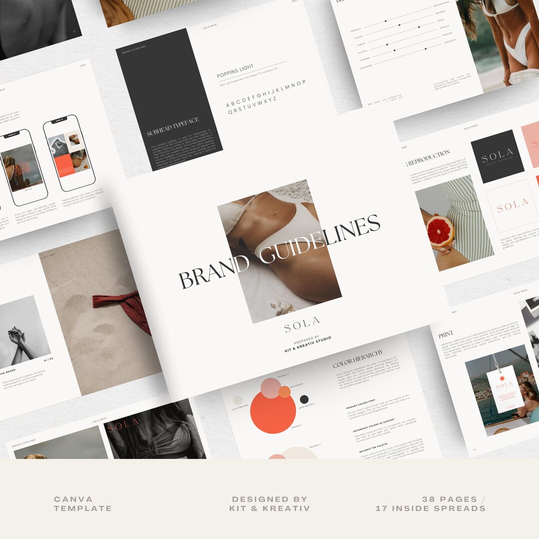 Branding Guidelines Template: Brand Strategy Guide & Mood Board ...