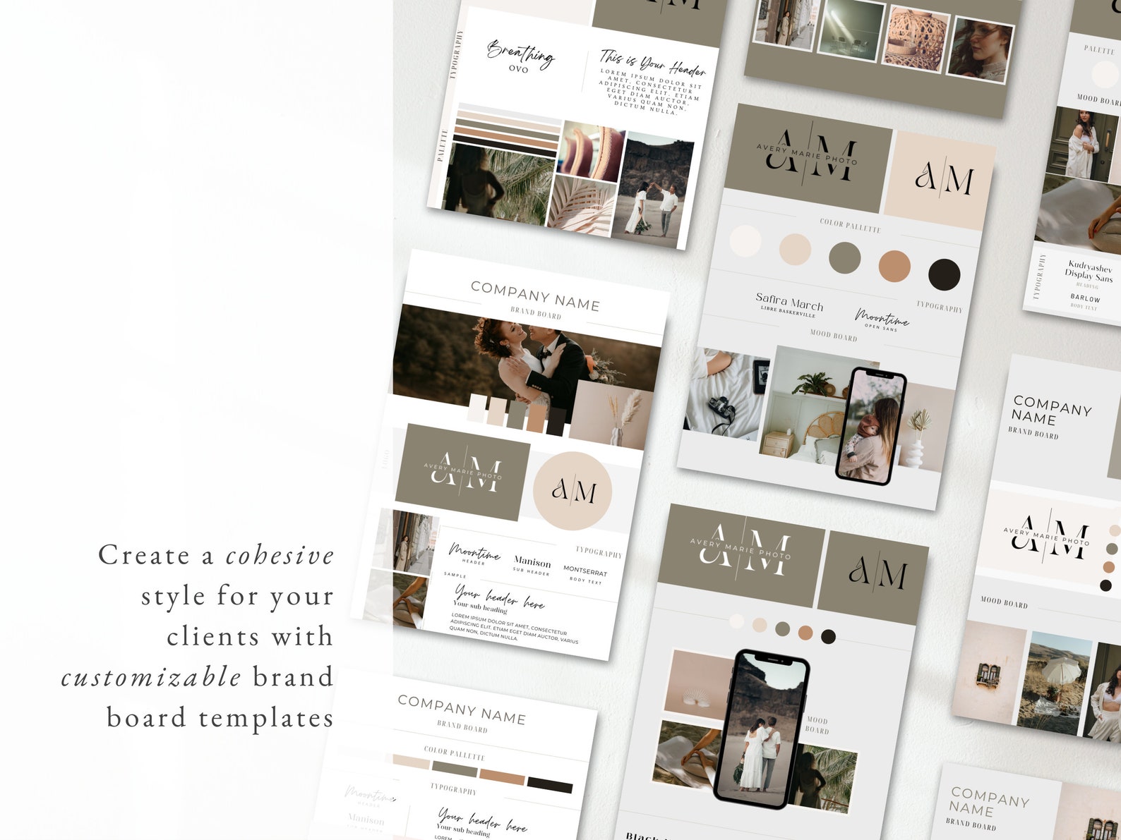 Brand Board Template Bundle for Brand Strategists Editable Canva ...