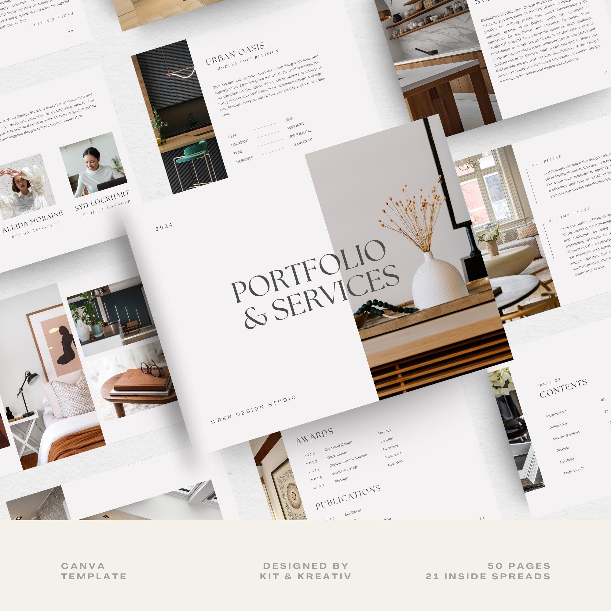 Interior Designer Portfolio Template Design Client Presentation ...
