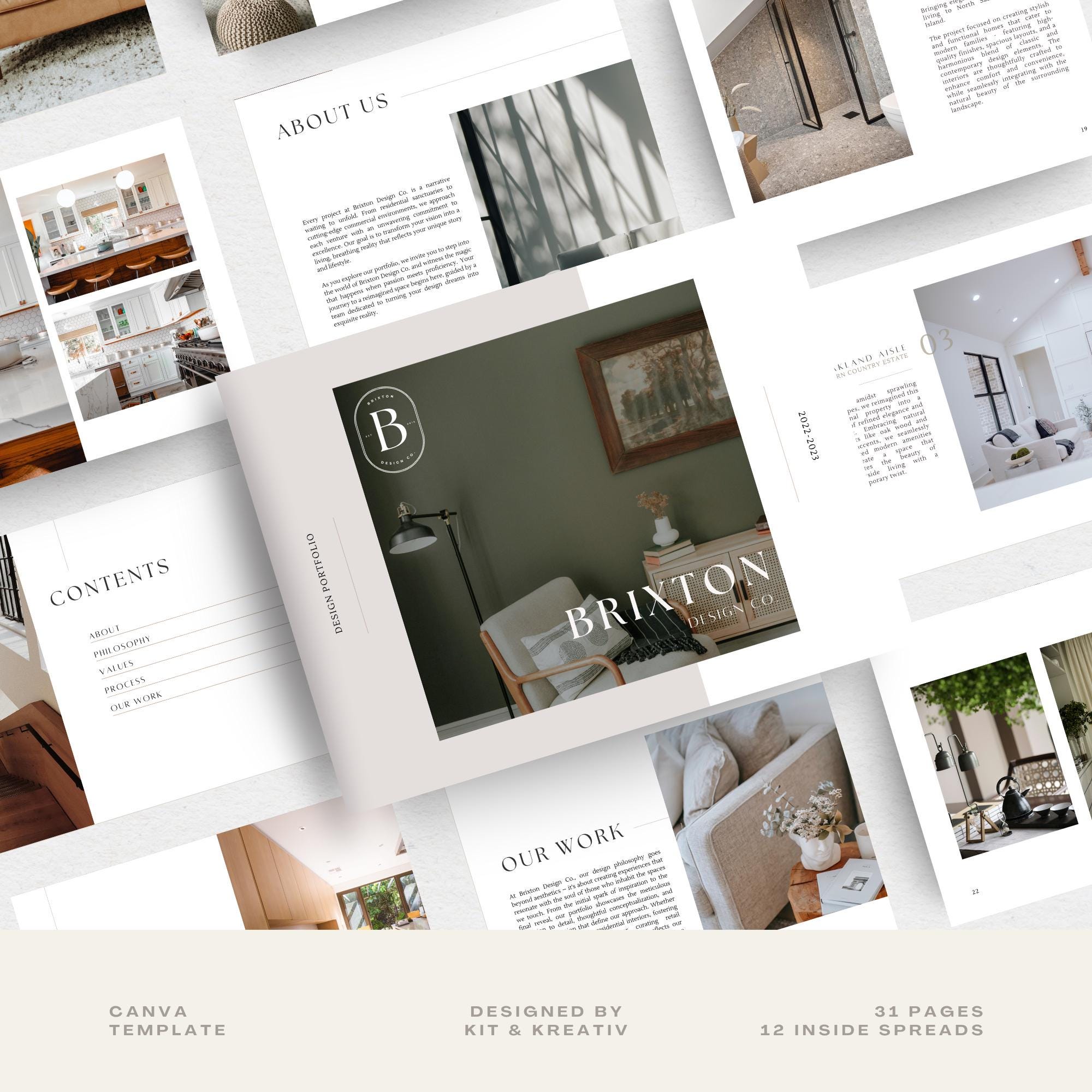 Interior Design Portfolio Beautifully Designed Client Guide Interior ...