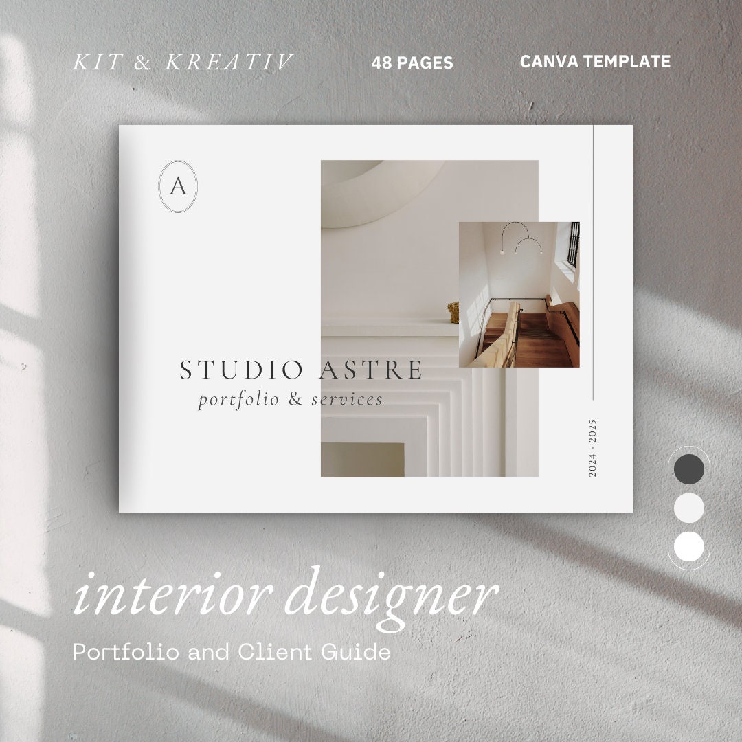 Interior Design Portfolio Minimal Aesthetic Designer Portfolio Template ...